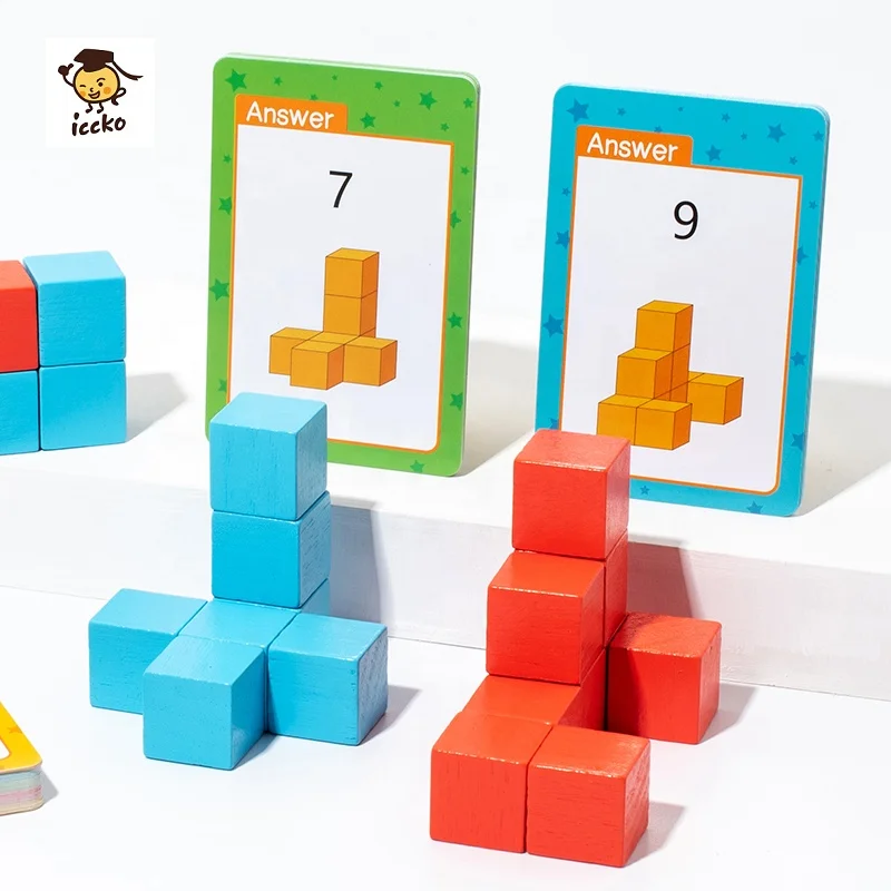 3D Stereo Projection Space Building Blocks Learning Box Math Geometric ...