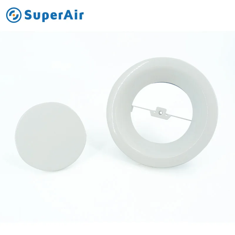HVAC Metal Exhaust air Disc Valve Adjustable air Outlet for Ventilation ...