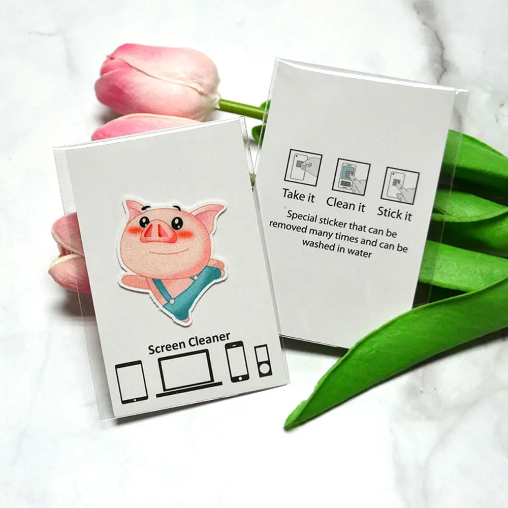 Full Color Custom Printed Microfiber Mobile Screen Cleaner Stickers ...