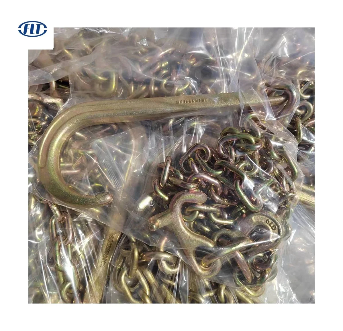 Galvanized G70 Lifting Tow Truck Chain Winch Cable Wrecker J Hooks Forged V Towing 2ft Chains ...