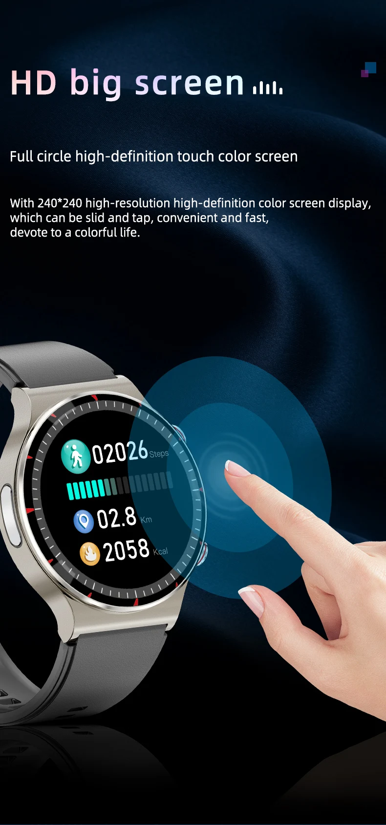 Medical Grade ECG HRV Monitor Smart Watch SPO2 & Temperature