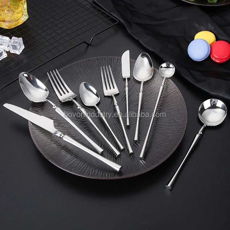 Hotel Restaurant Stainless Steel Cutlery Vintage Silverware Metal Spoon ...