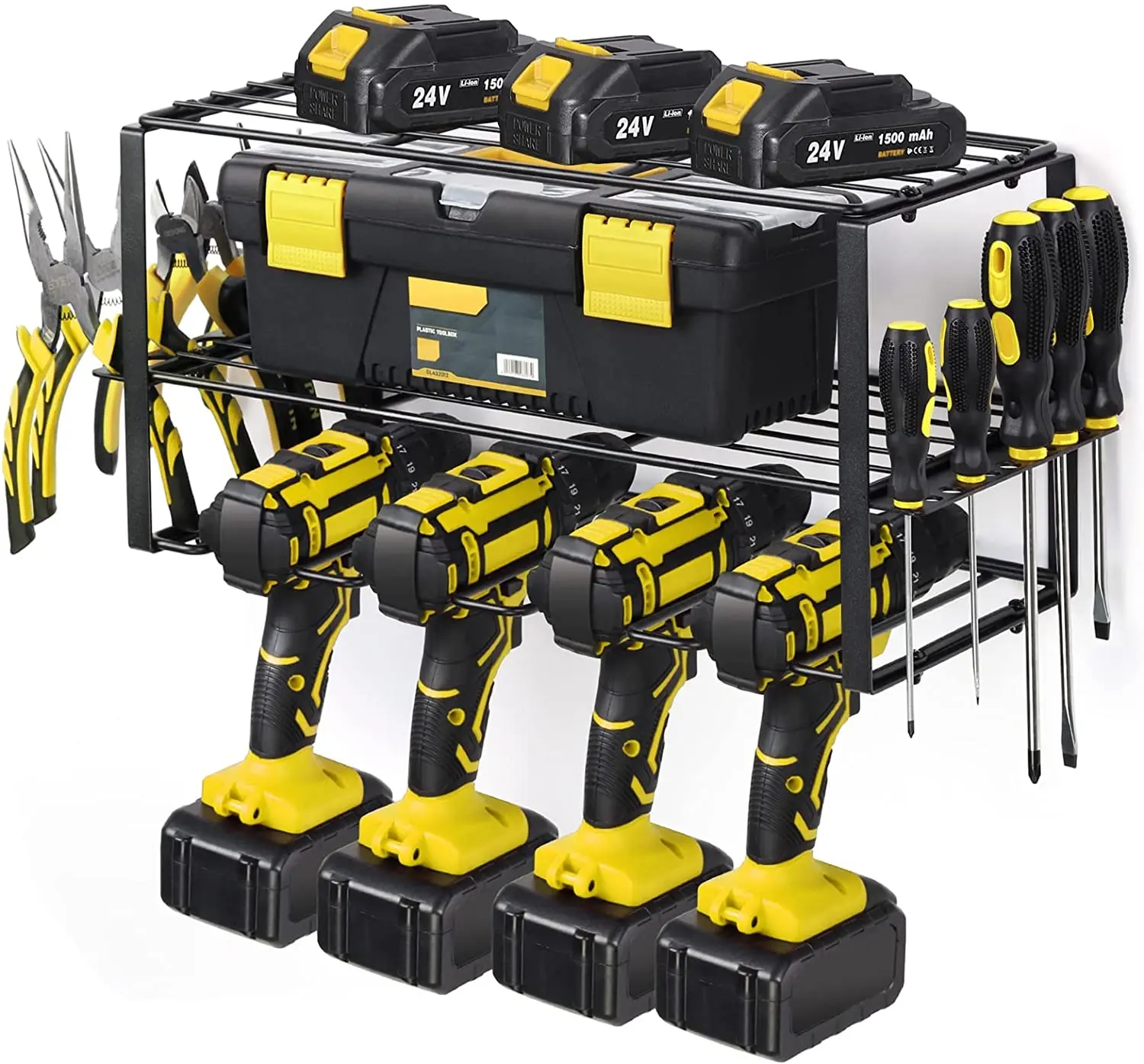 Heavy Duty Floating Power Tool Organizer Shelf For Cordless Drill ...