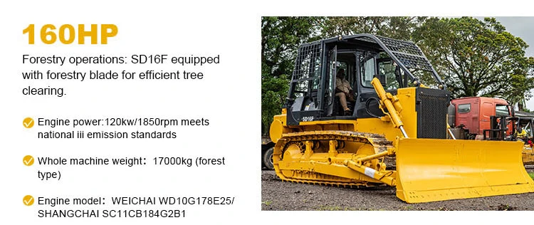 160hp Crawler Bulldozer Bulldozers Hydrostatic Travel Drive Bulldozer ...