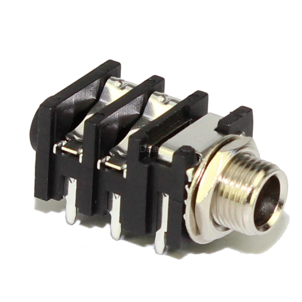 Daiertek Pcb Panel Mount Phone Jack 1/4'' Female 6 Pin Audio Connector ...
