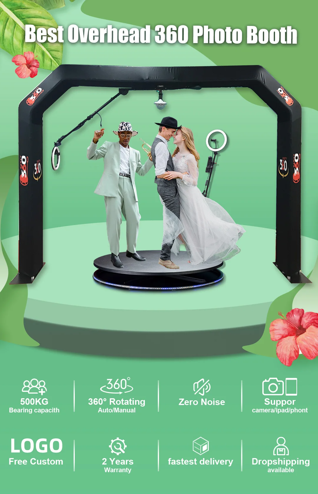 Customized Overhead 360 Photo Booth - Perfect for Events