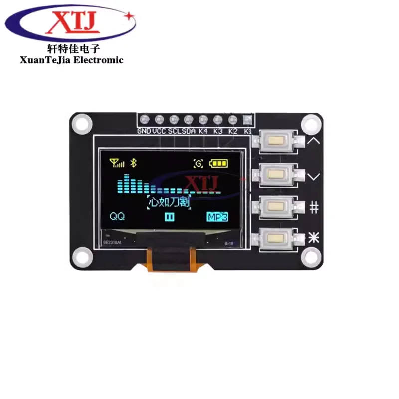 0.96-inch Oled Display 12864 Screen Module With Matrix Keypad Interface ...