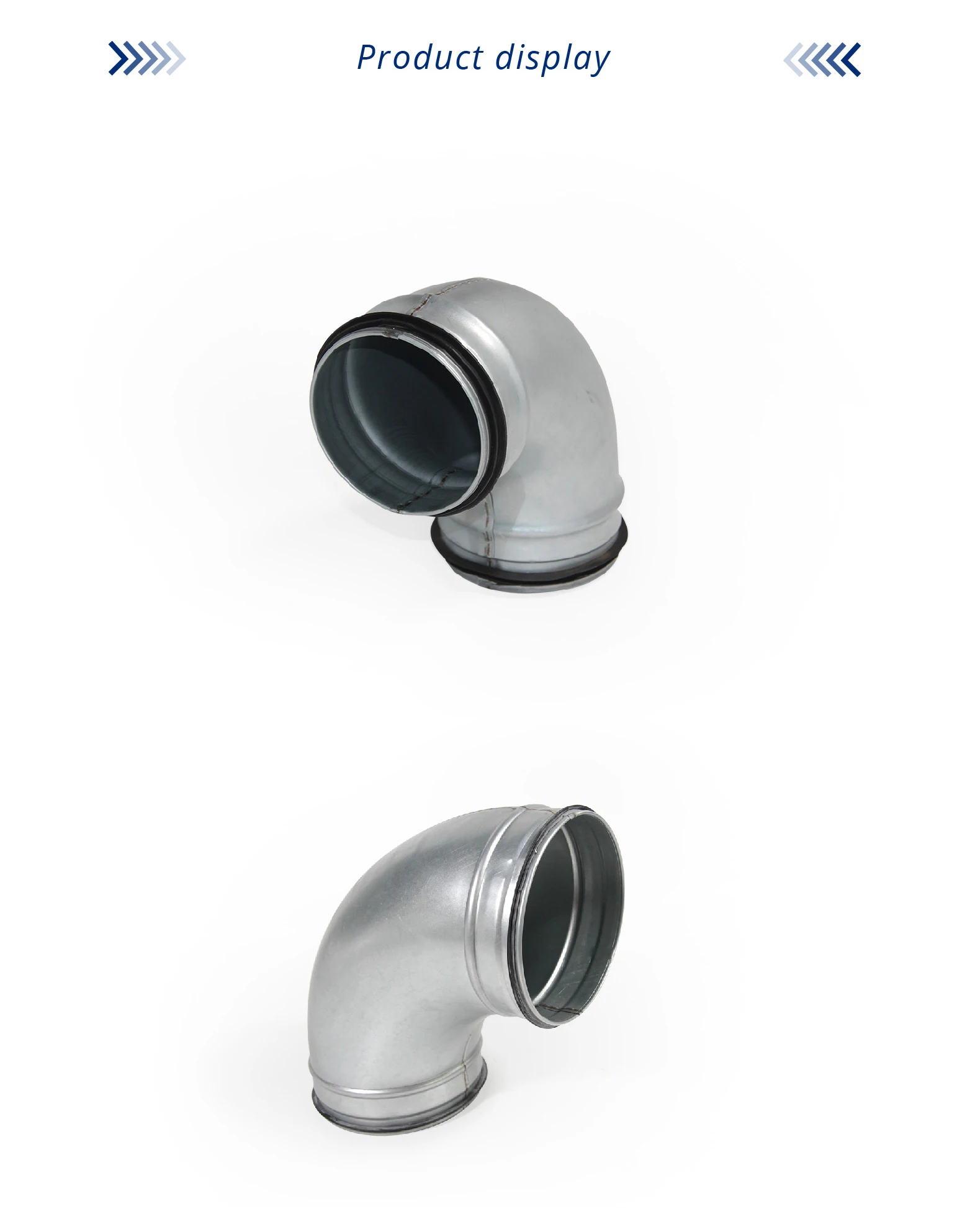 Hvac Galvanized Steel Ventilation Elbows Duct Fitting 90 Pressed Bend ...