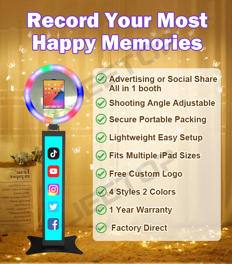 Flight Case Big Ring Light Head Easy Assembly Ipad Photo Booth With Lcd ...