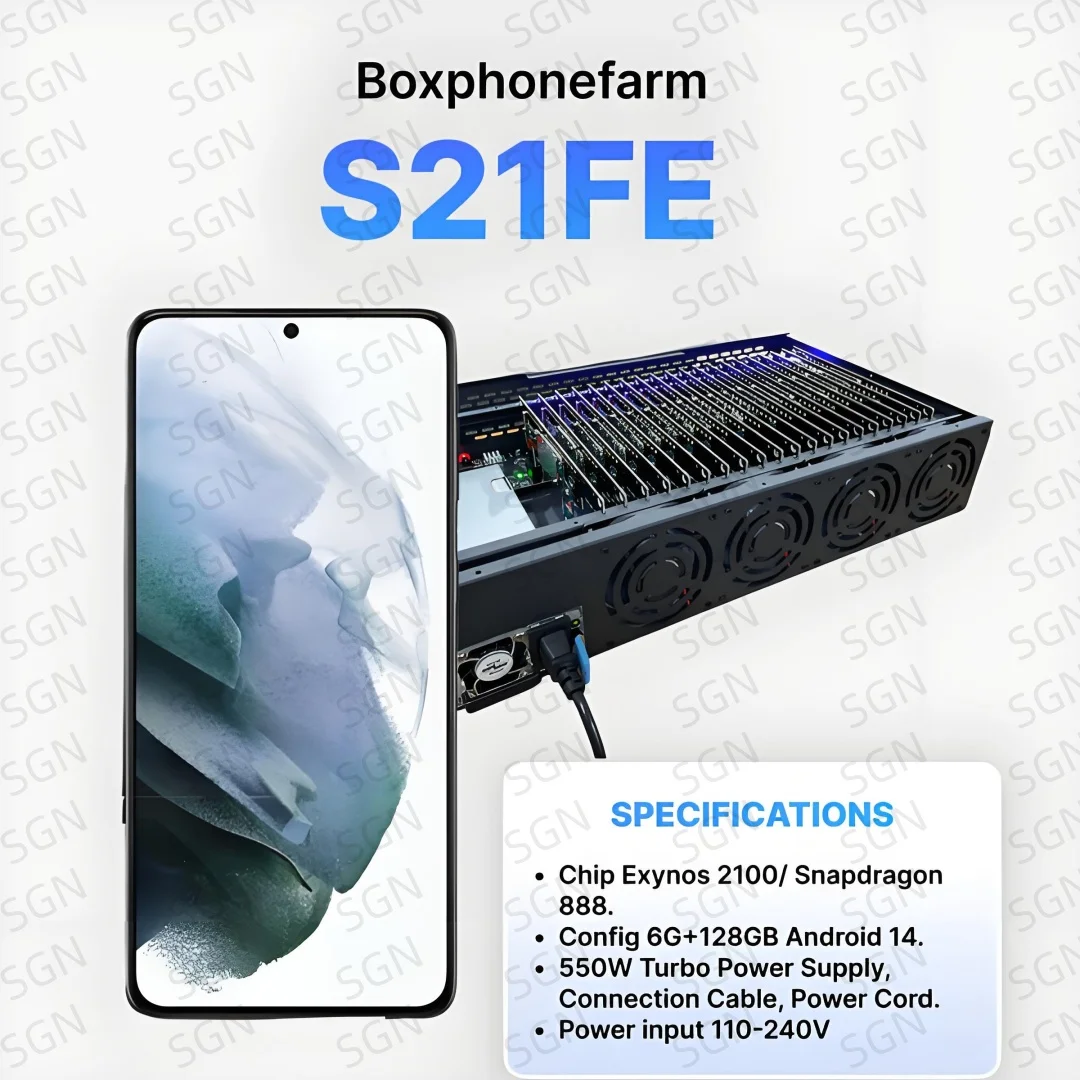 P30 Mobile Phone Farm Box for Samsung S20 S21 FE - OTG Hub System for ...
