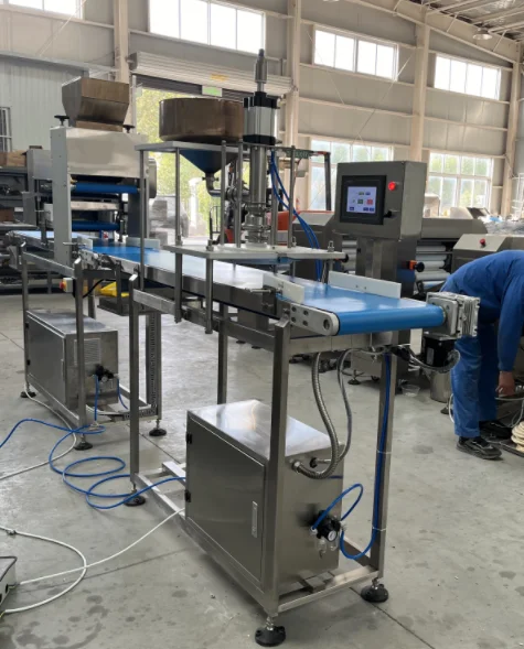 Frozen Pizza Form Pan Topping Production Making Machine Press Machine ...