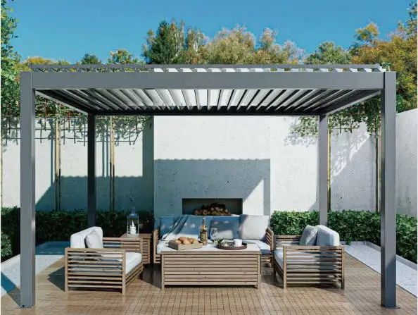 Modern Prefab Pergola Kits Louver Roof Pergola Pivoting Louvers Pergola ...