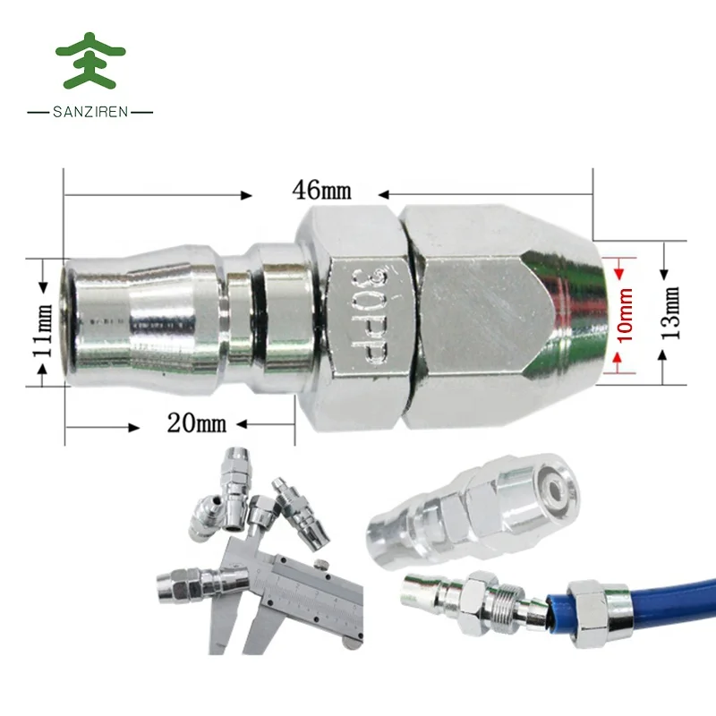 30pp Pneumatic Quick Air Connector Fittings Outer Diameter 10mm Hose ...