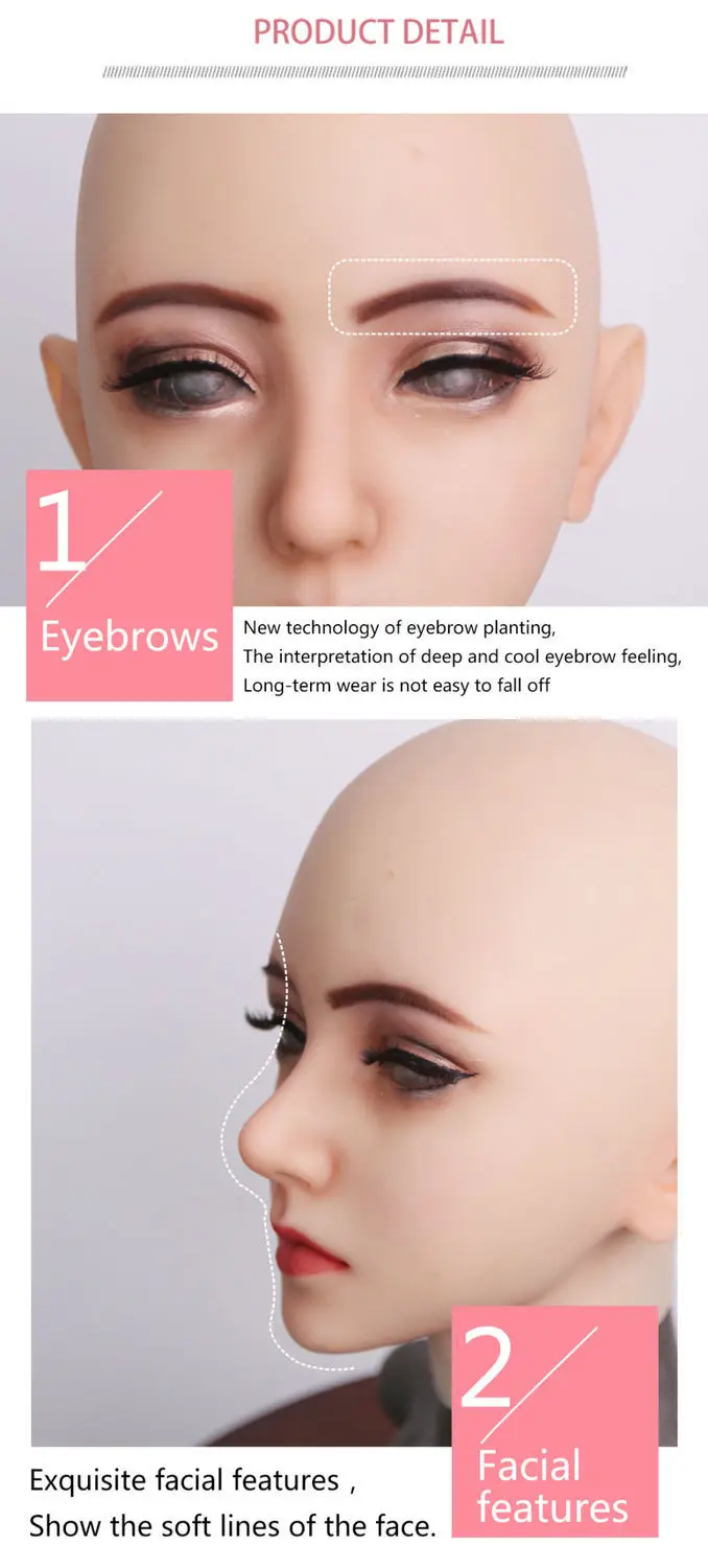 New Arrival Realistic Human Female Silicone Mask With Breast Form ...