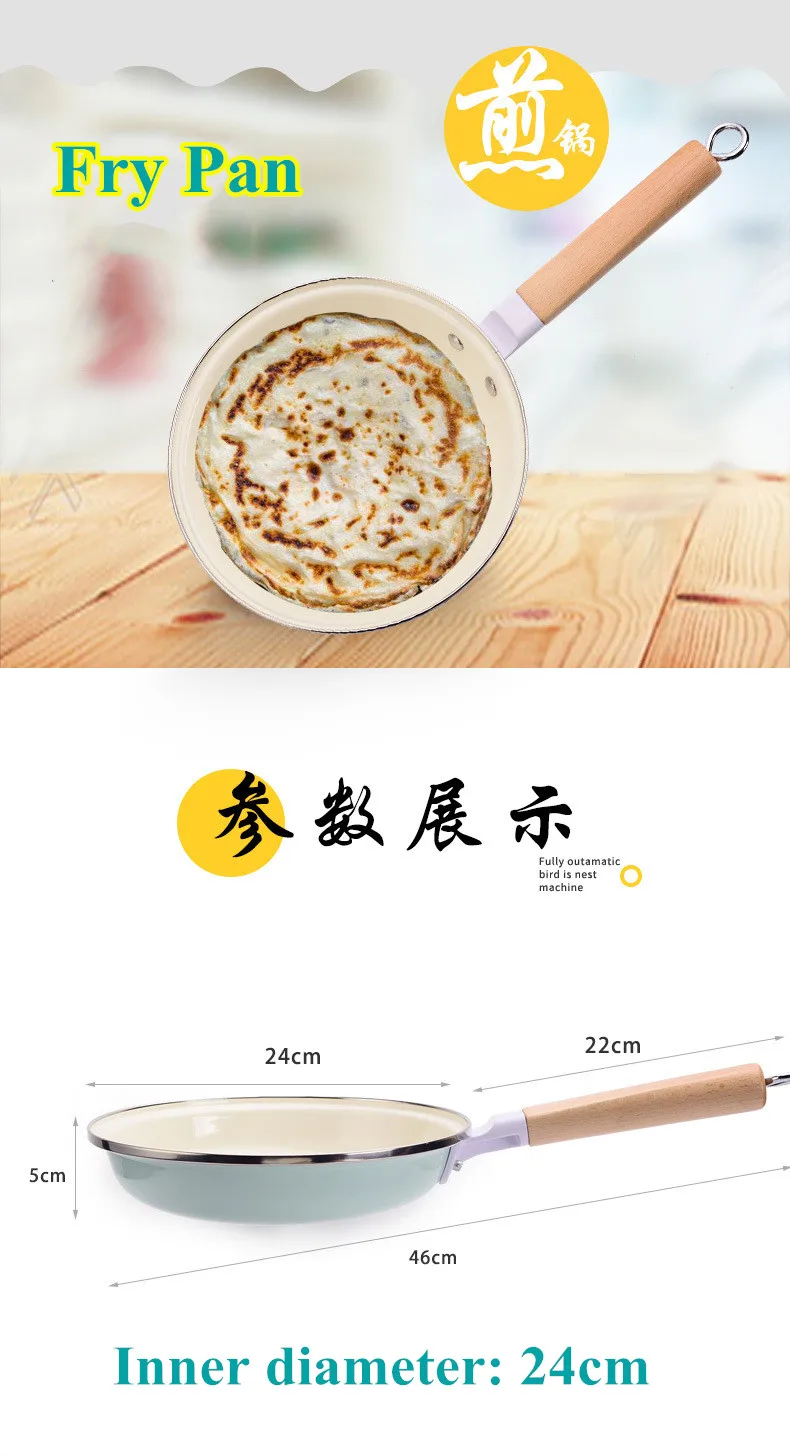 Green Color Cast Iron Cooking Pot Sets Induction Nonstick Enamel ...