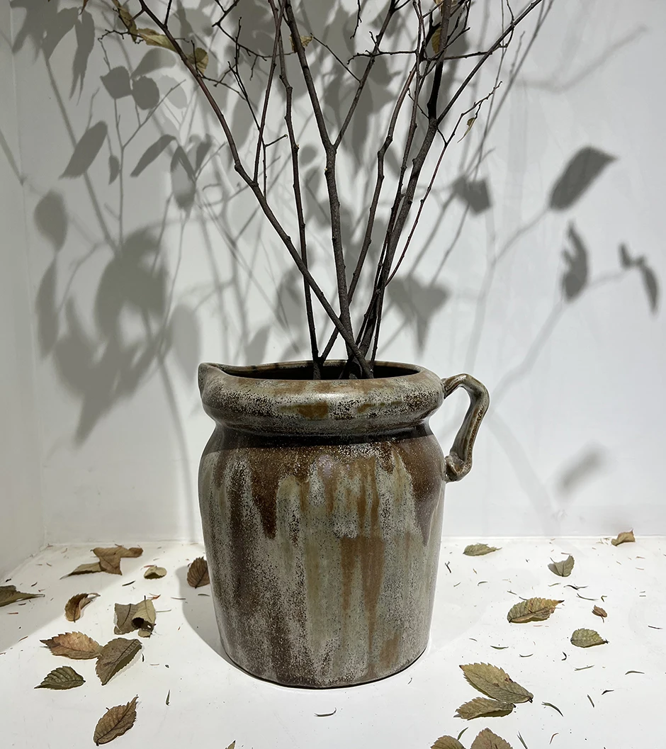 Rustic Farmhouse Ceramic Pot Wabi Sabi Pottery Pot Designs Black ...