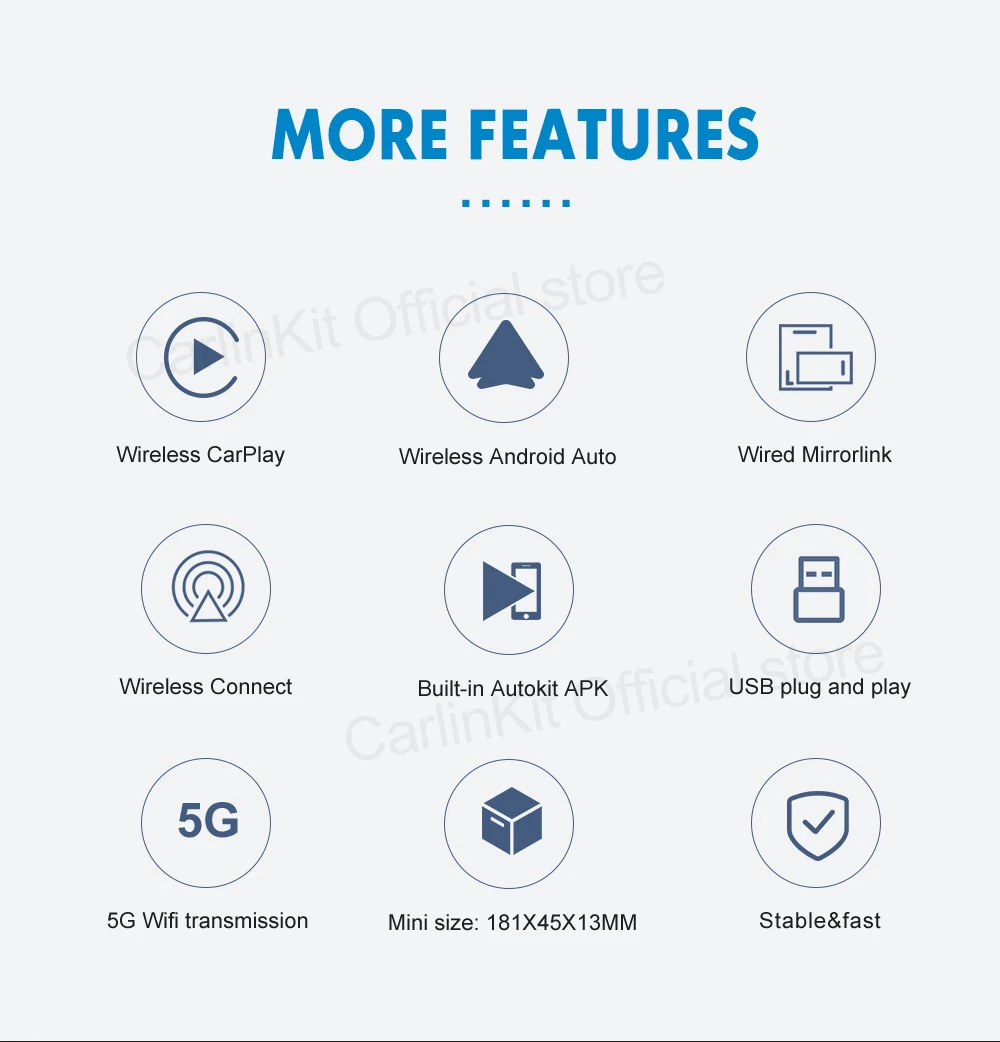 Custom Carlink Carplay Wireless Android Auto Box Mirrorlink