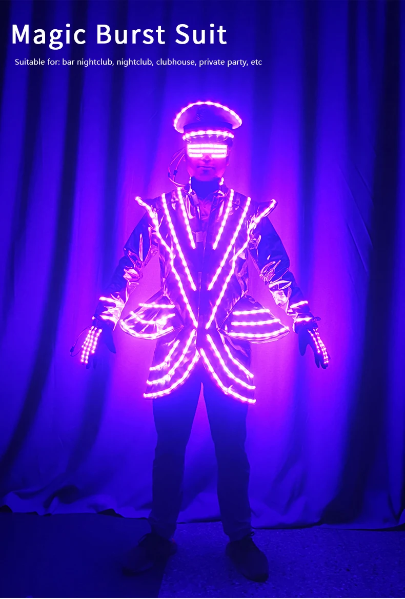 Bar Led Luminous Flash Suit,Nightclub Vip Wine Luminous Suit,Online Red ...