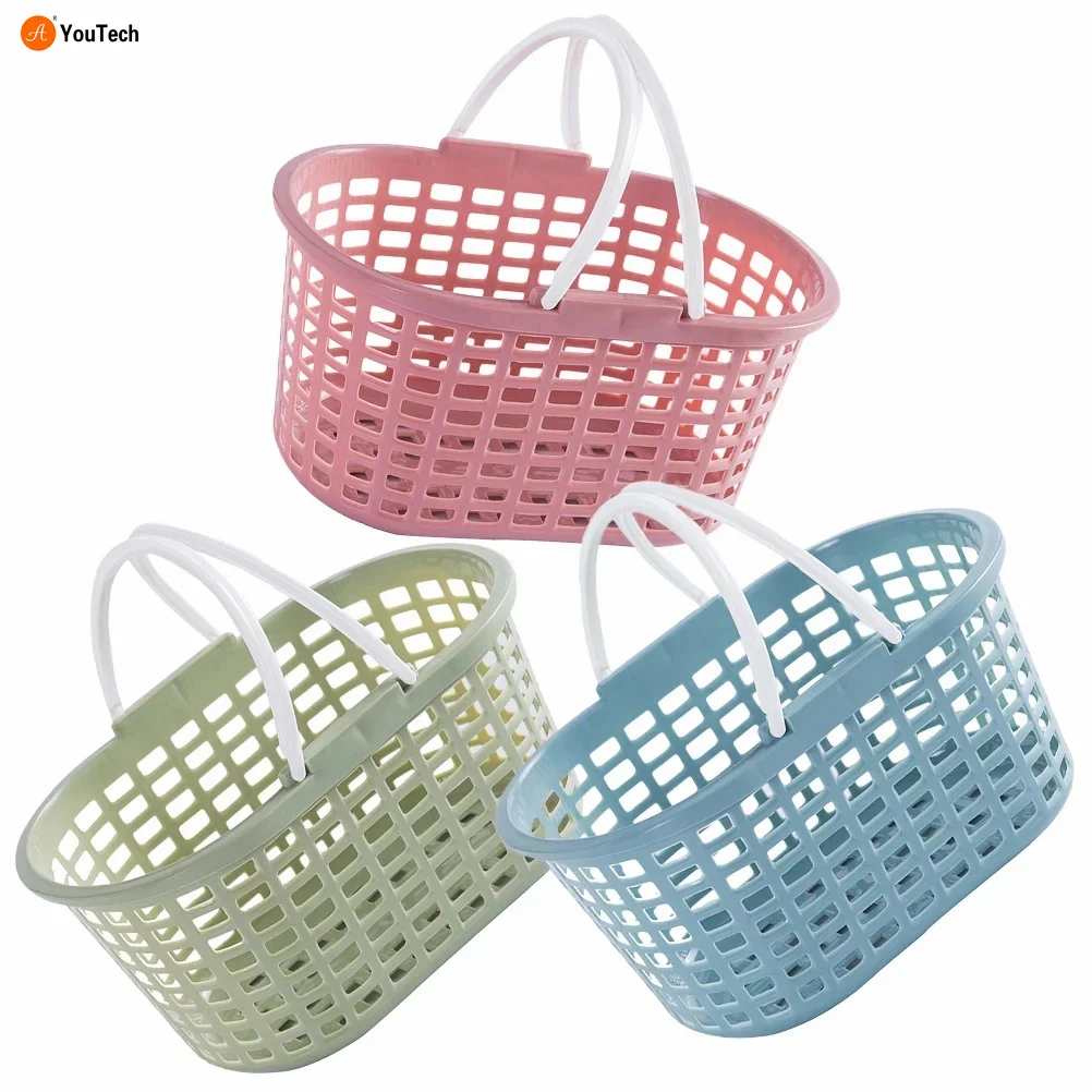 Plastic Hamper Dresser Containers Baskets Handles Shower Small Sundries ...
