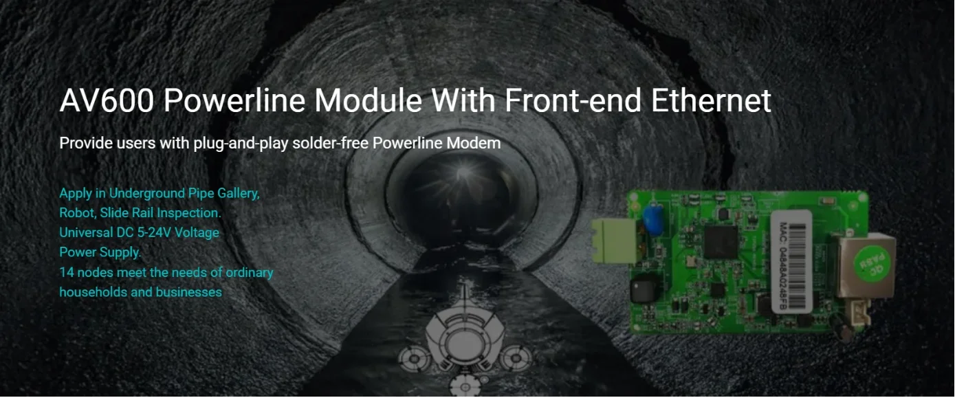 7inova AV600 Homeplug AV Powerline Carrier Module PCBA Up to 600Mbps ...