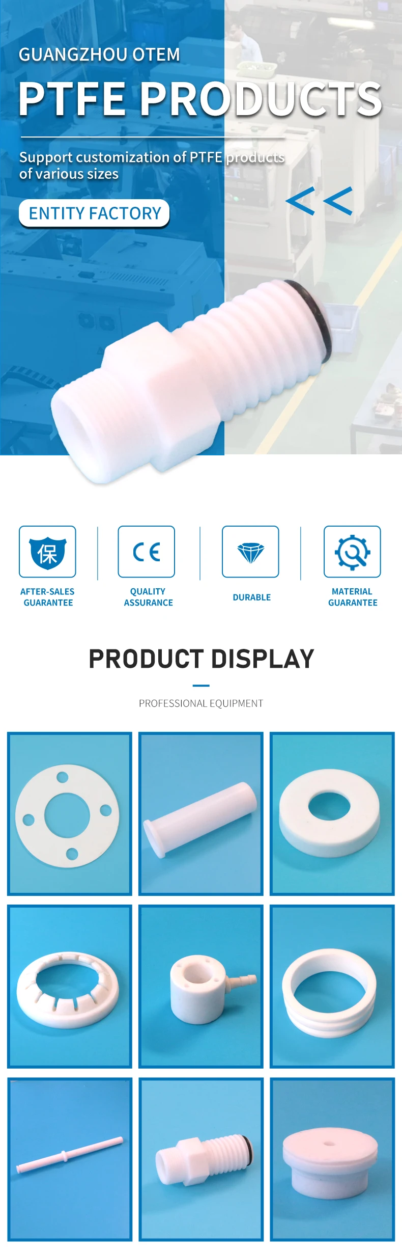 Direct Factory Supply High Quality Etfe Pps Peek Pi Pei Pp Abs Nylon Pom Pvdf Pvc Pc Ptfe ...