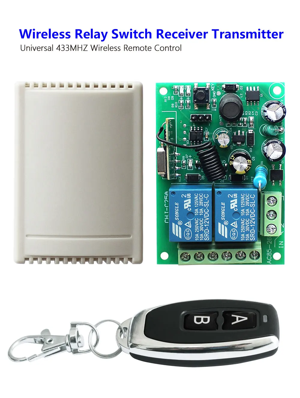 433M Wireless Remote Control Switch for LED Lamps & Garage Door