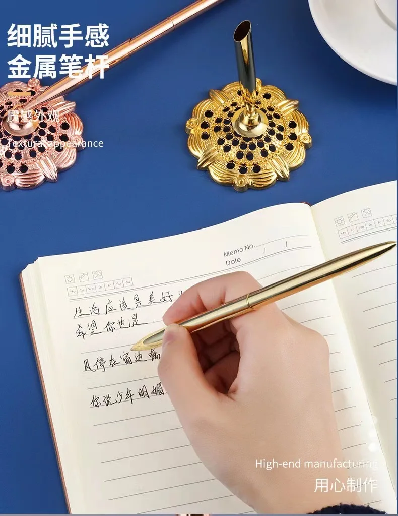 Retail Metal Bead Chain Desk Pen Metal Base Ballpoint Pen Newest Design Bank Metal Table Pen ...