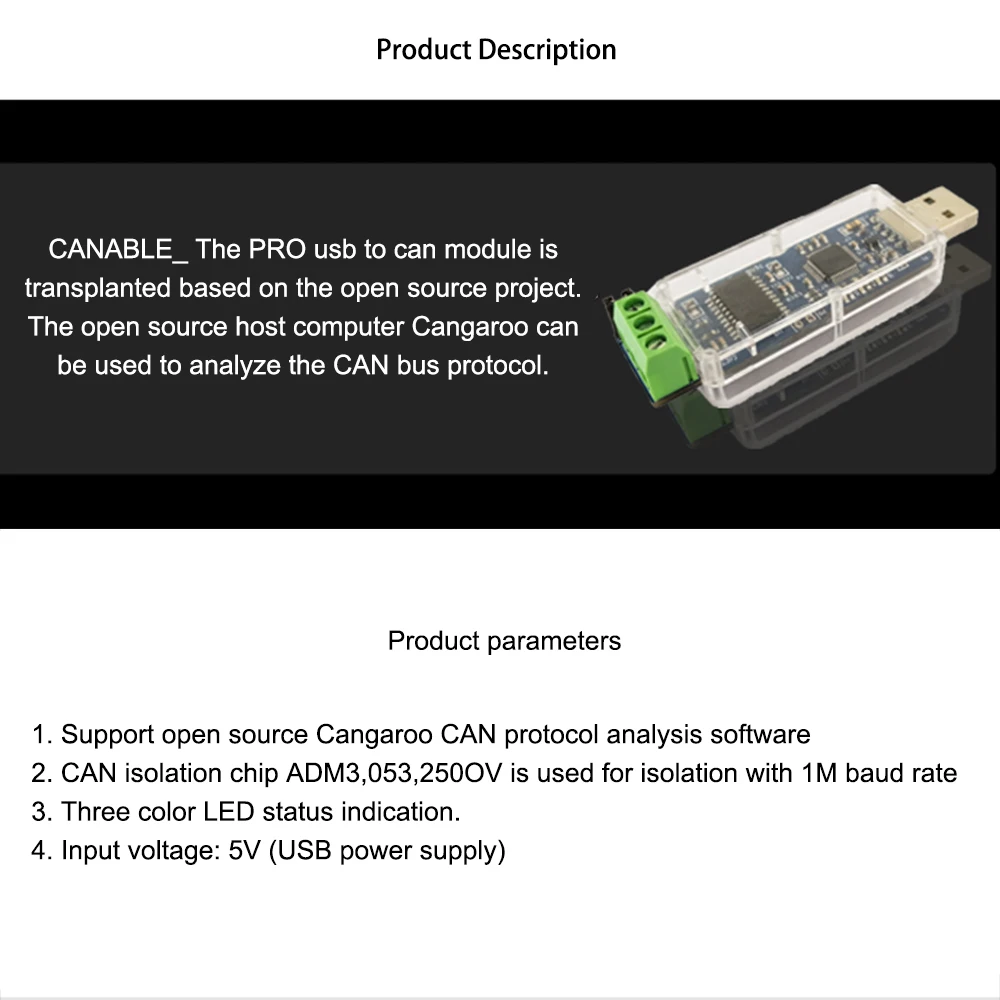 Usb To Can Bus Converter Adapter Usb To Can Module Tja1051t/3 Nonisolated - Buy Usb To Can Bus ...