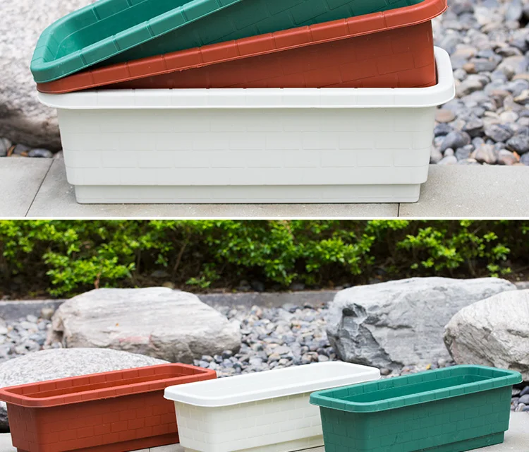 China Green Plastic Flower Trough Vegetable Planting Pots For Planter ...