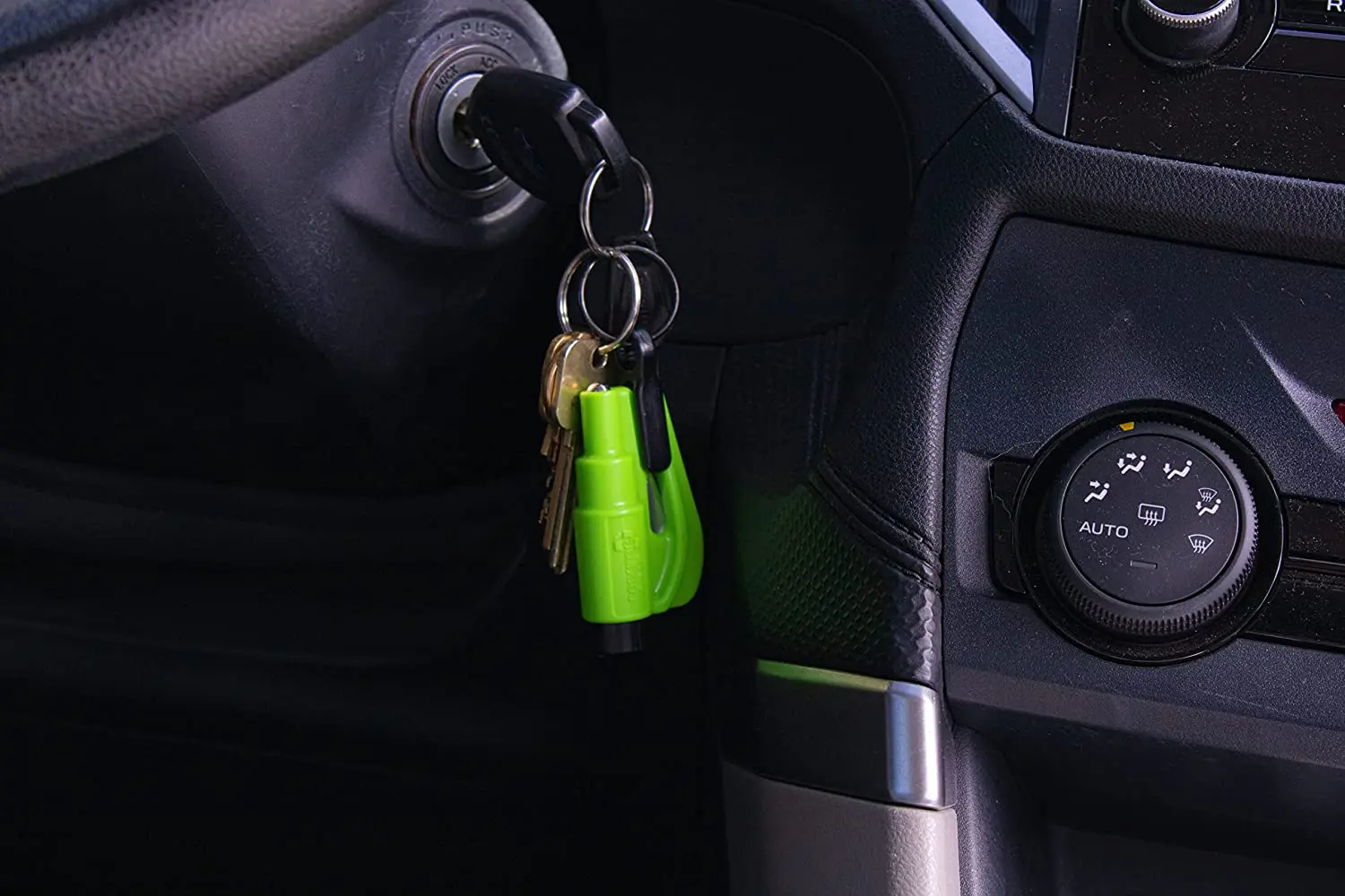 The Original Emergency Keychain Car Escape Tool 2-in-1 Seatbelt Cutter ...