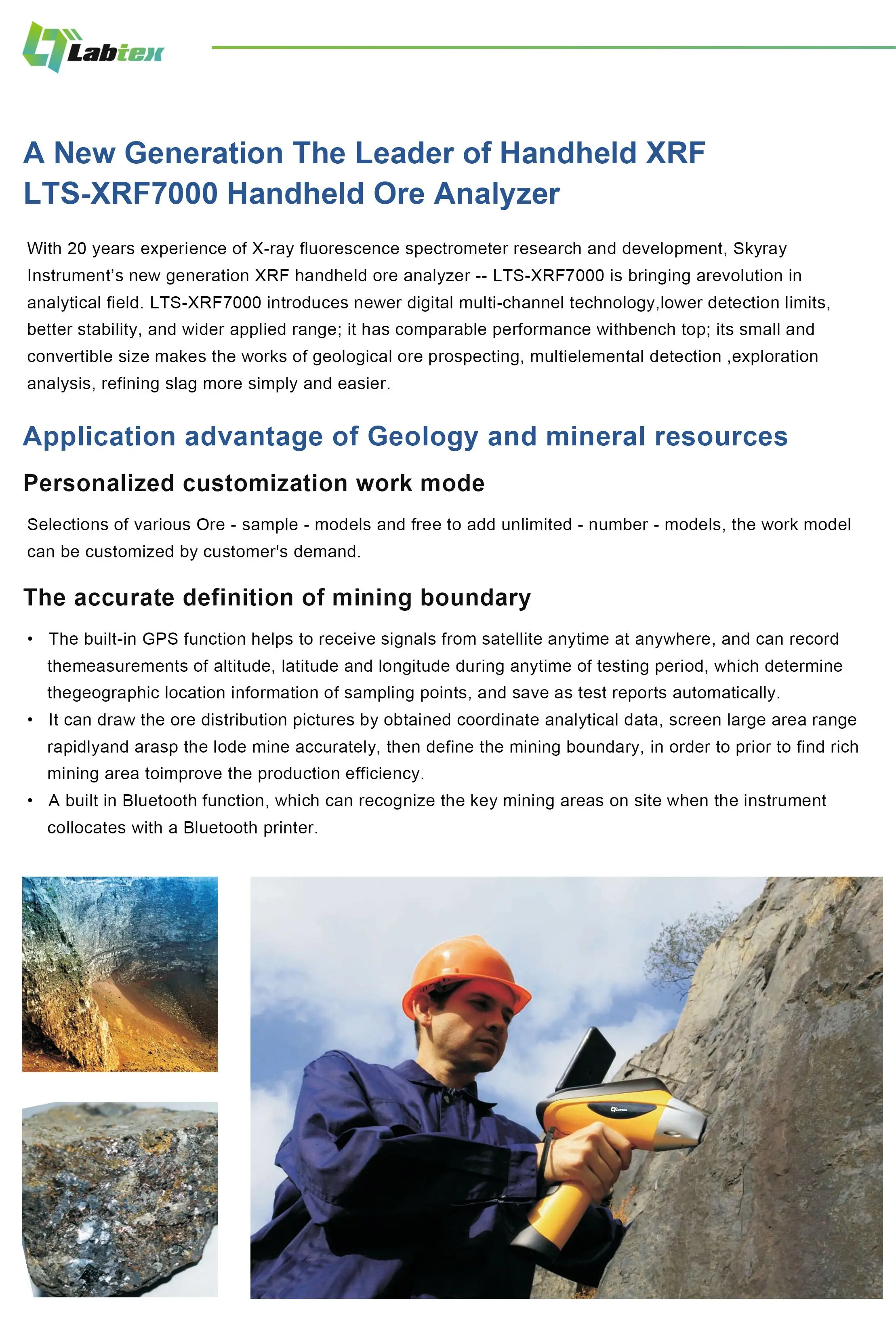 Labtex XRF7000 Handheld XRF Analyzer - Precision & Reliability