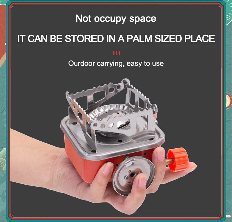 Outdoor Hiking Mini Square Stove - Portable & Efficient
