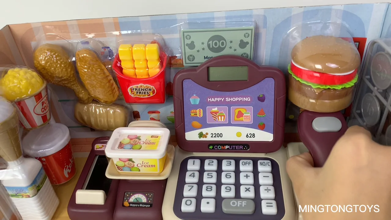Preschool Kids Pretend Play House Simulation Shopping Cashier ...