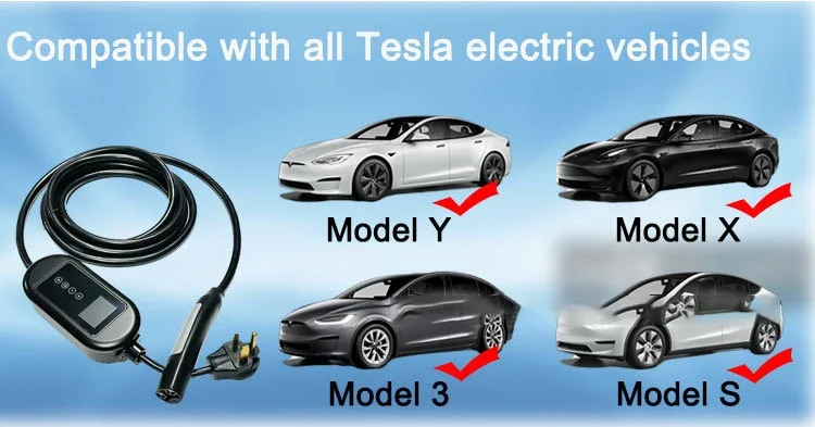 Tesla Electric Vehicle Mobile Charging 32a Fast Home Charging Ac ...