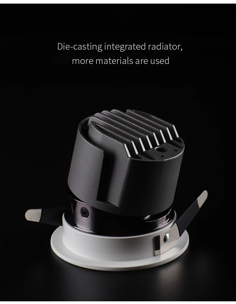 Modern LED Downlight Frame - Die-Cast Aluminum Indoor Lighting