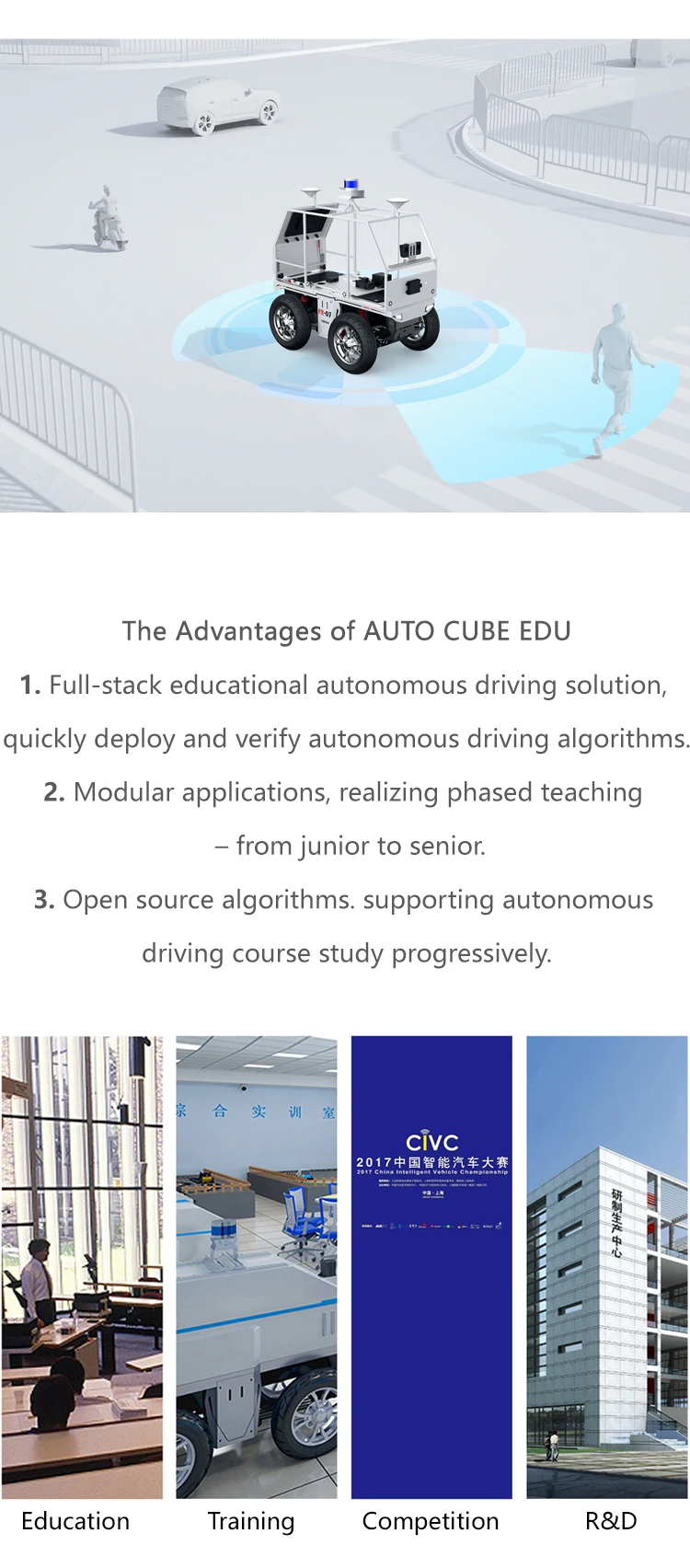 Apollo Autoware Autonomous Robot Self Driving Vehicle Educational Delivery Outdoor Navigation ...