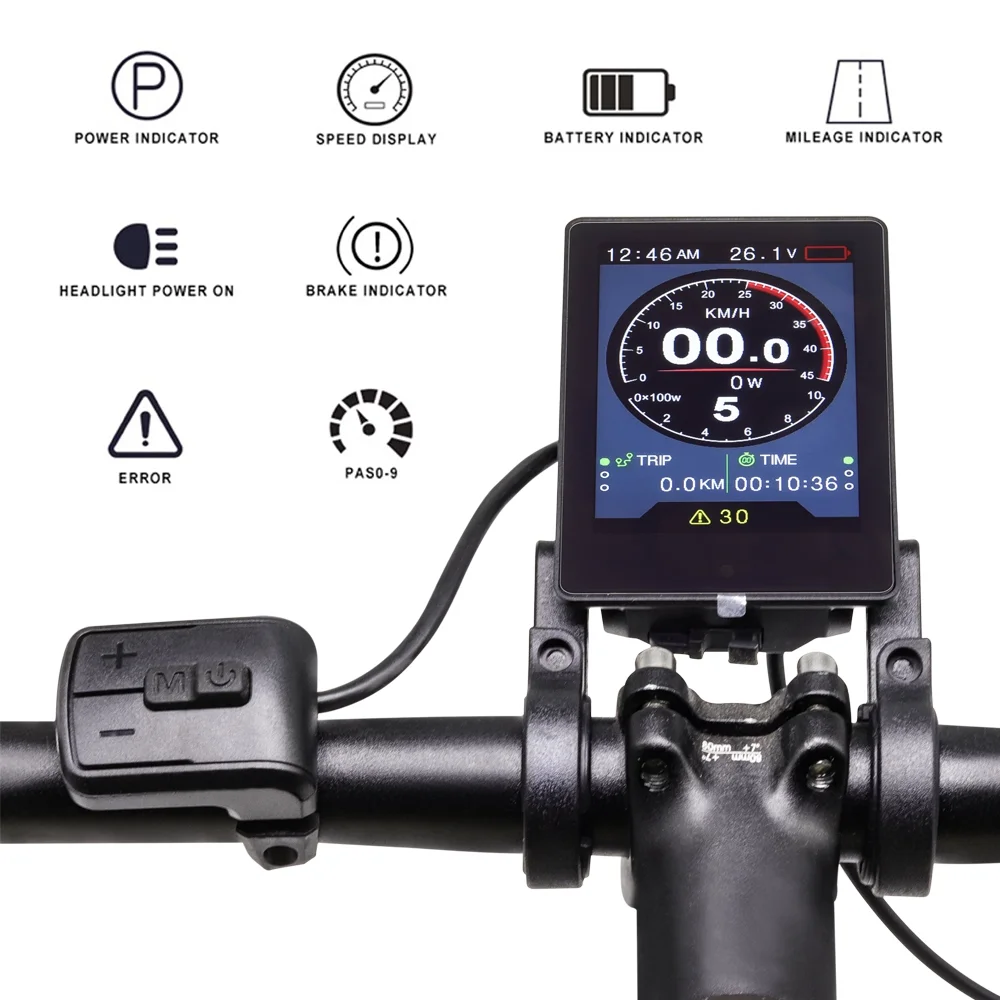 Ebike Display 860c Apt Mid Drive Display Electric Bicycle 36v/48v Lcd ...