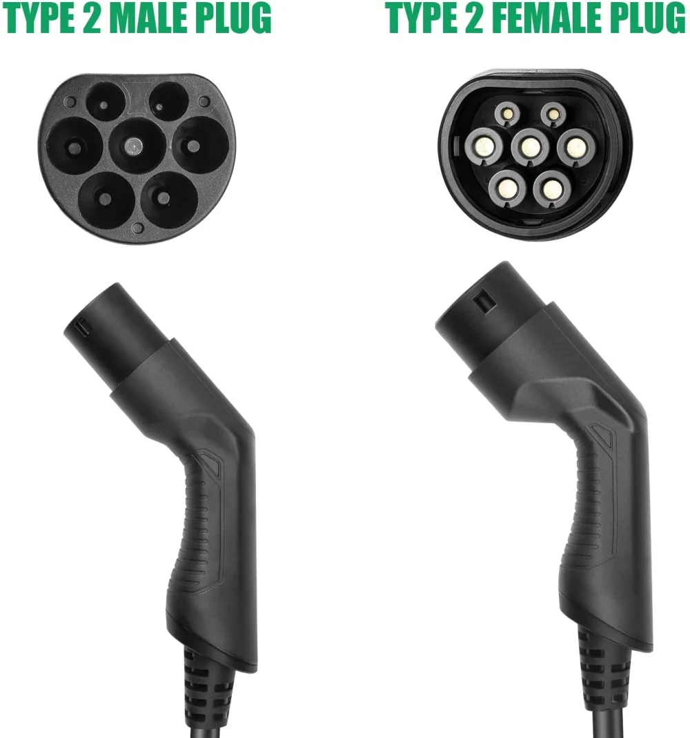 32a 7kw Ev Charger Cable Type 2 To Type Ev Charger 5m Long Cable ...