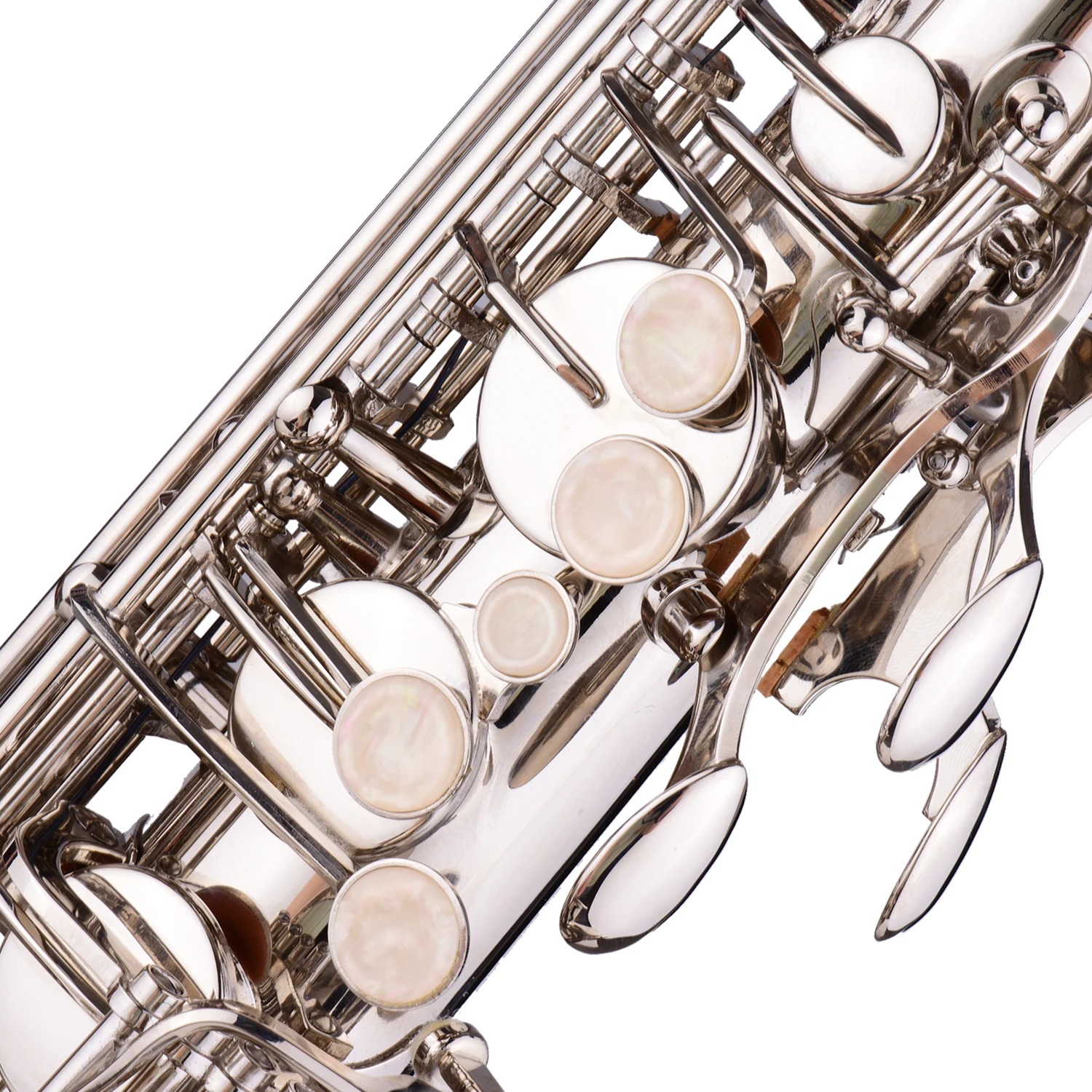 Brass Bb Tenor Saxophone Sax Carved Pattern Pearl White Shell Buttons ...