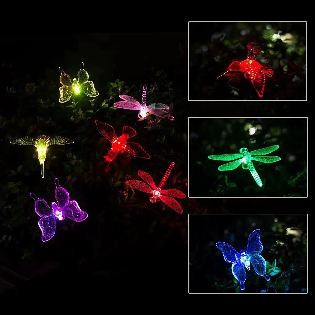 Hotsale Led Outdoor Solar Sensor Landscape Lamp Creative Hummingbird ...