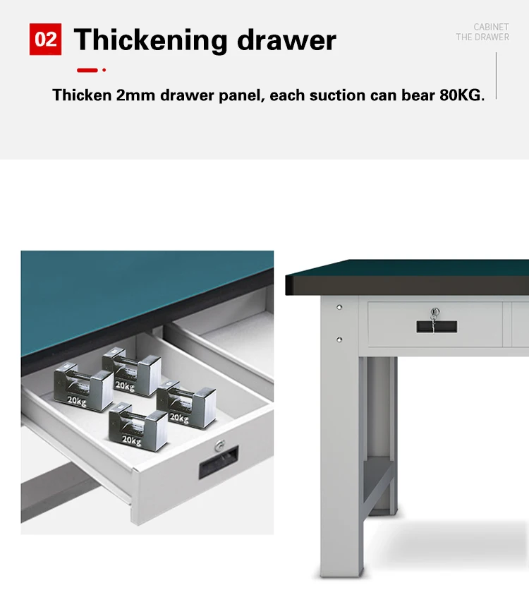 Heavy Duty Industrial Repair Work Table with Drawers