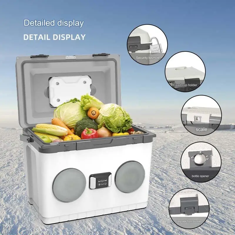 Alibaba.com: 28L portable cooler box with Bluetooth speaker ...
