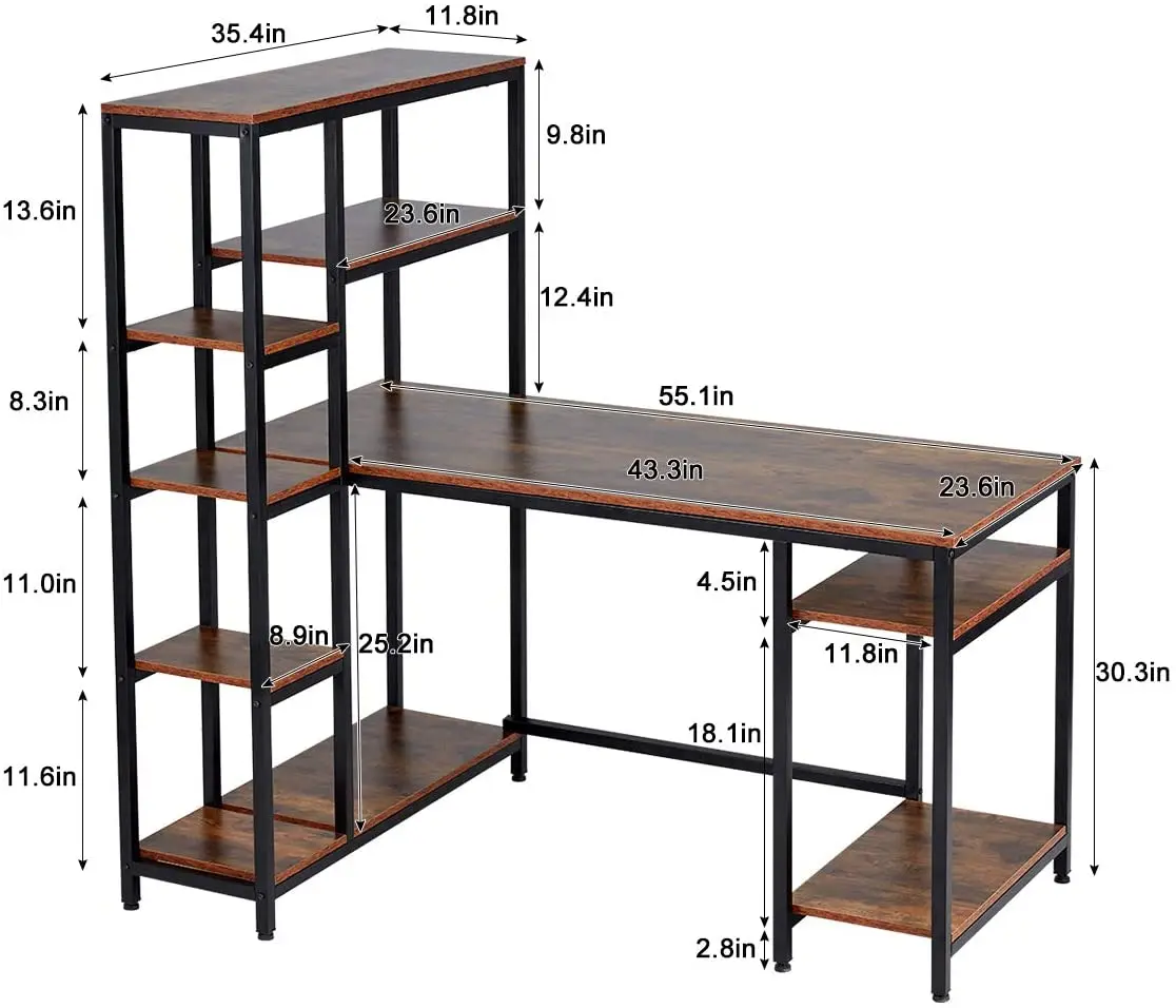 Modern Metal Furniture Large Office Desk Modern Wooden Computer Desks ...