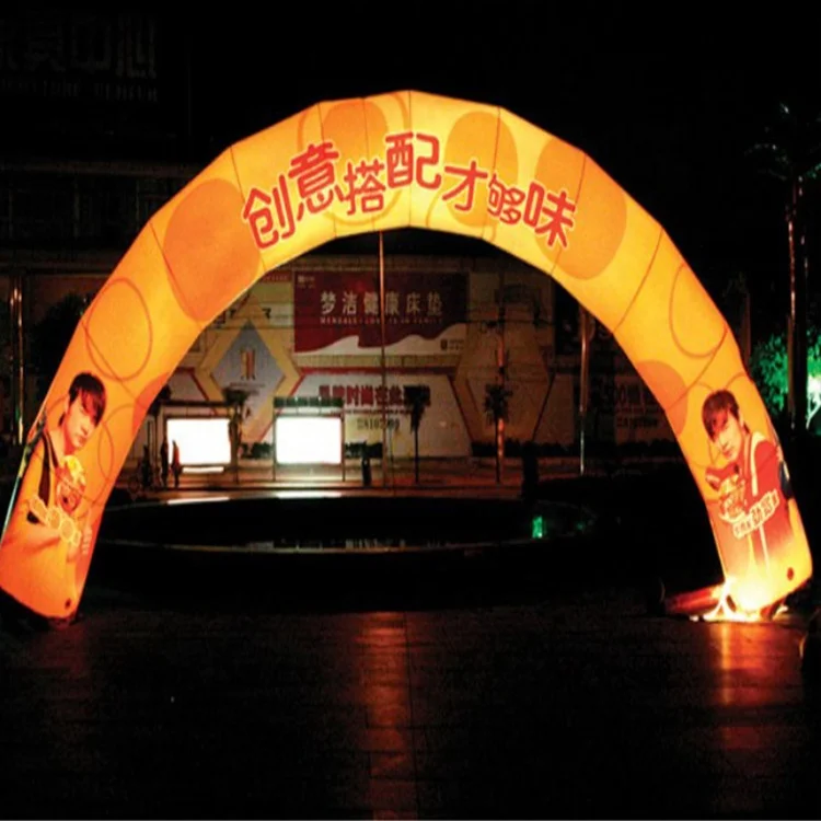 Custom Logo Digital Printing Advertising Inflatable Led Light Arch ...