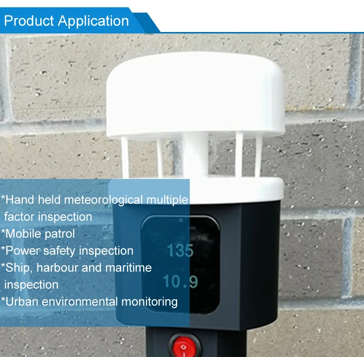 Battery Meteorological Stations Automatic Ultrasonic Wind Speed Sensor ...