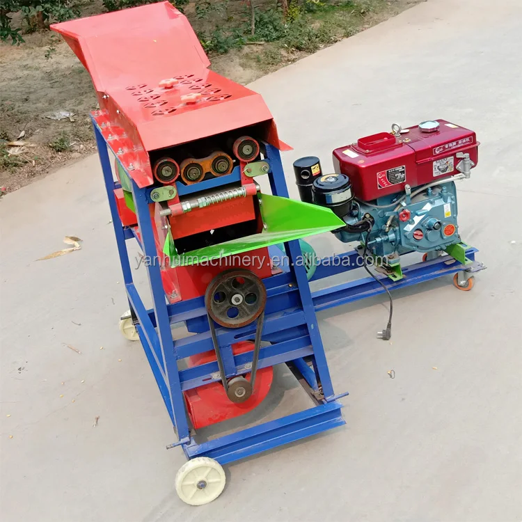 Best Price Gasoline Electric Type Corn Thresher Automatic Corn Husker ...