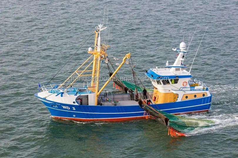 Grandsea 32m Trawler Fishing Boat Commercial Fishing Vessel Steel Boat Side Trawler Boat Wet ...