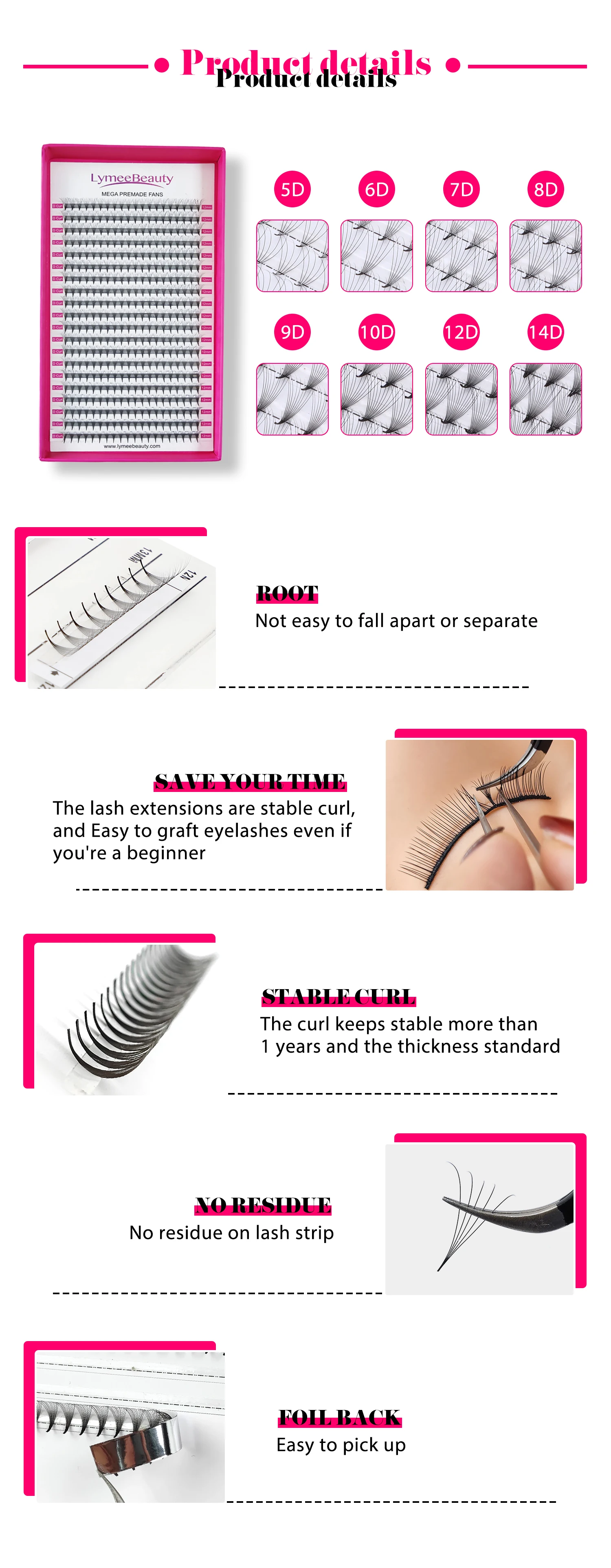 Extension Premade Fans Korean PBT Material Big Trays Lashes