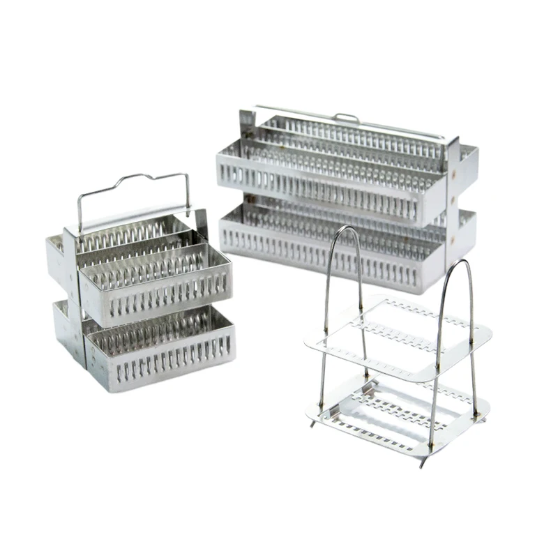 Stainless Steel Histology Slide Staining Rack - 30pcs