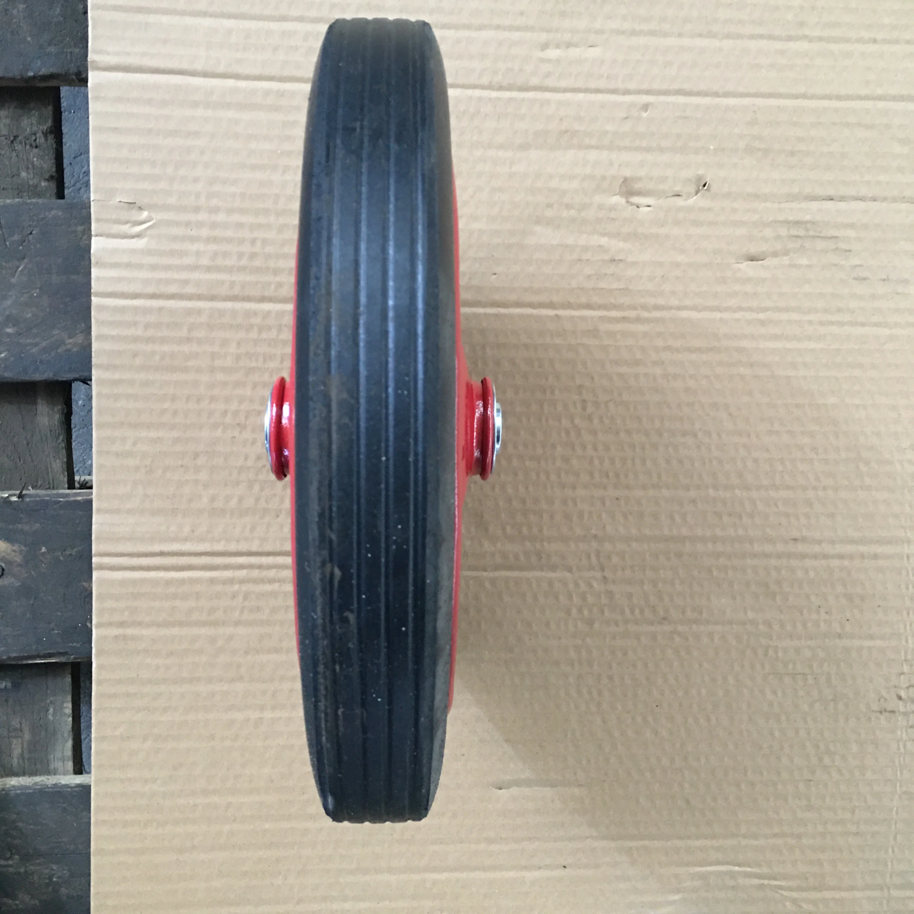 Rubber Caster Tire Wheel Puncture Proof Solid Black Industry Provided ...